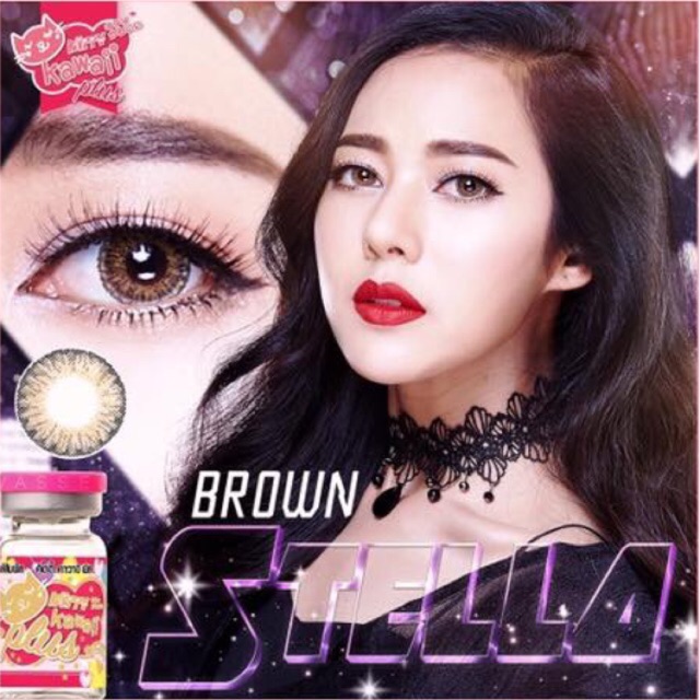 [สั้น -600] คอนแทคเลนส์รุ่น Stella brown | Shopee Thailand