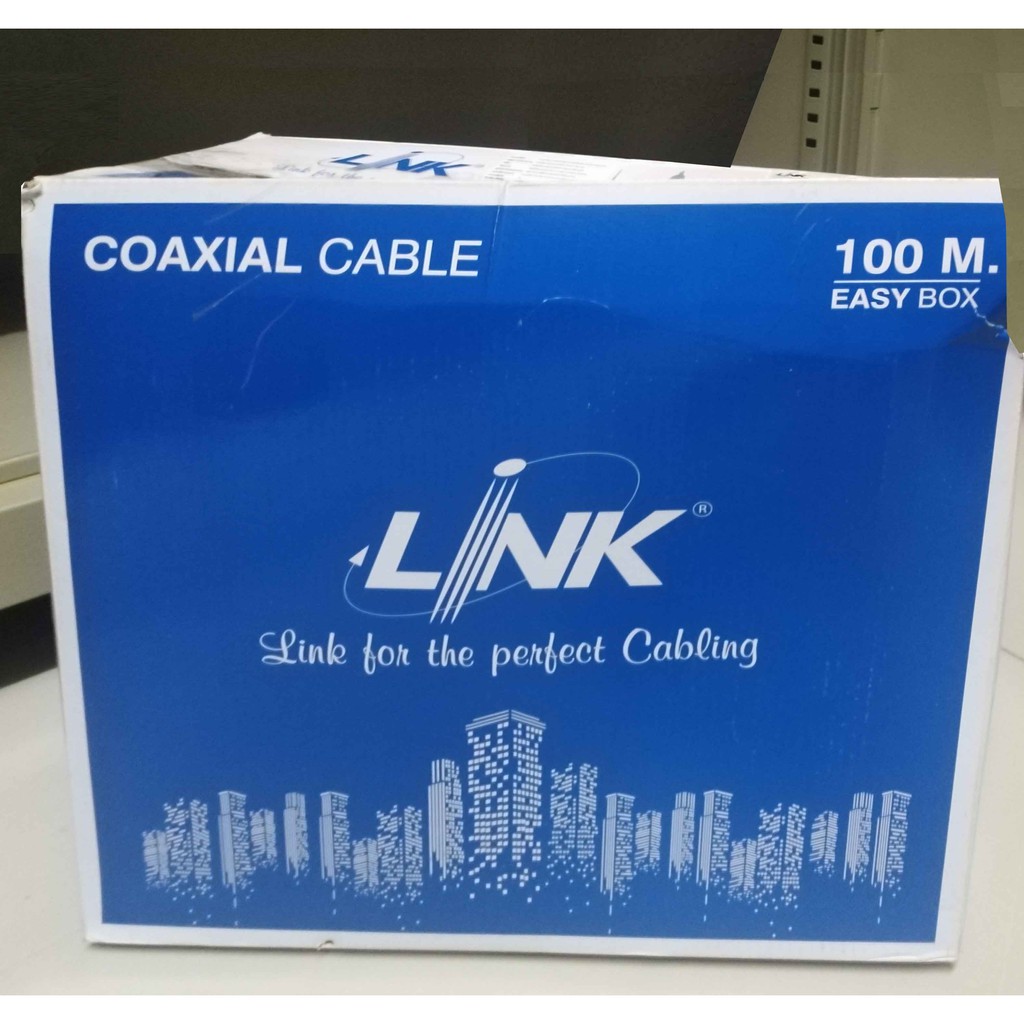 LINK Coaxial Cable คมชัด ไม่สะดุด สาย RG6 Link 95% Shield 100 m ...