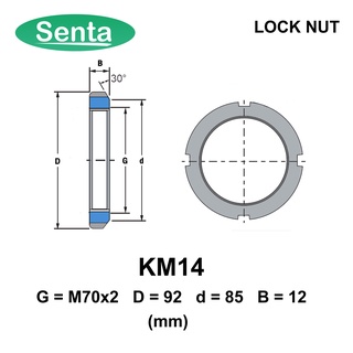 KM14 ( AN14 ) แป้นเกลียวล็อค ( LOCK NUT ) Locknut KM 14 KM AN โดย senta ...