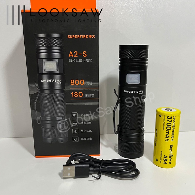 ไฟฉายแรงสูง Supfire / Superfire รุ่น A2-S | Shopee Thailand
