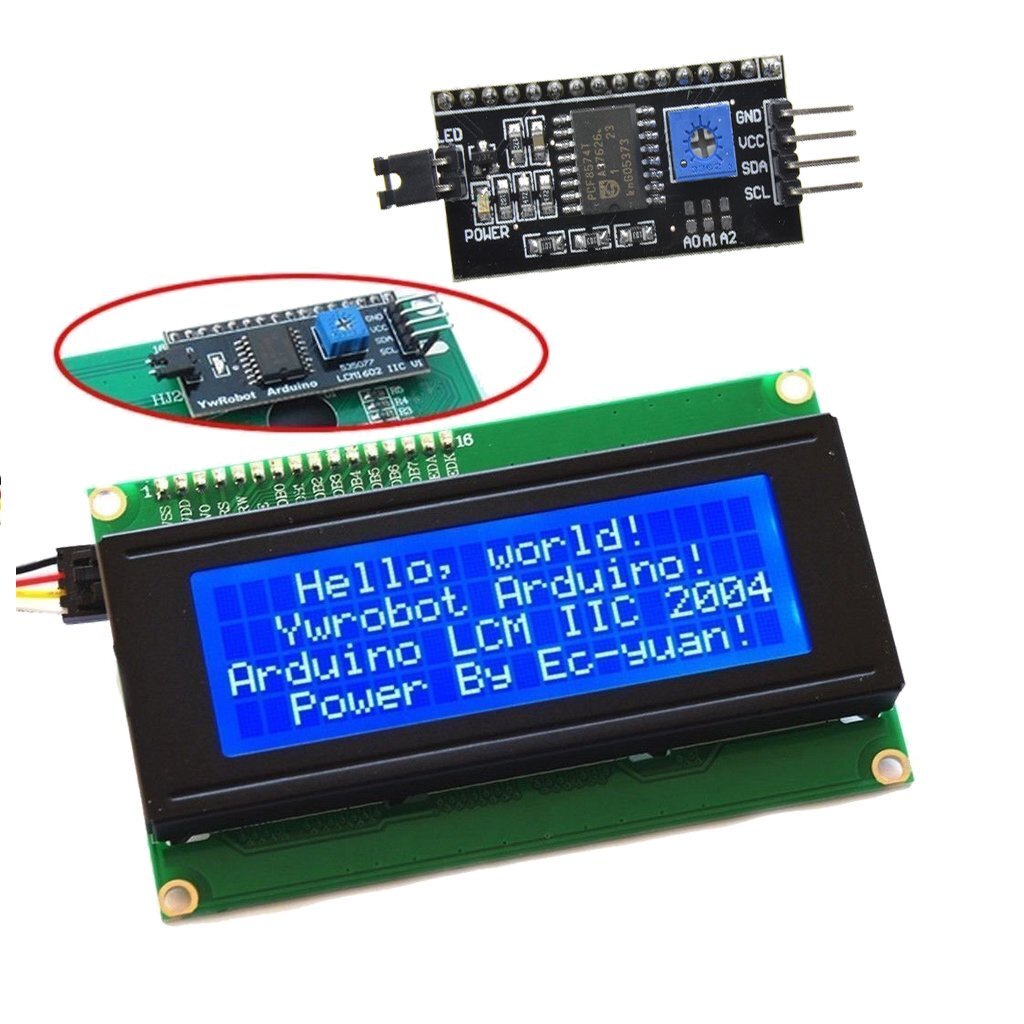 2004 LCD (Blue Screen) 20x4 LCD พร้อมบัดกรี I2C Adapter | Shopee Thailand