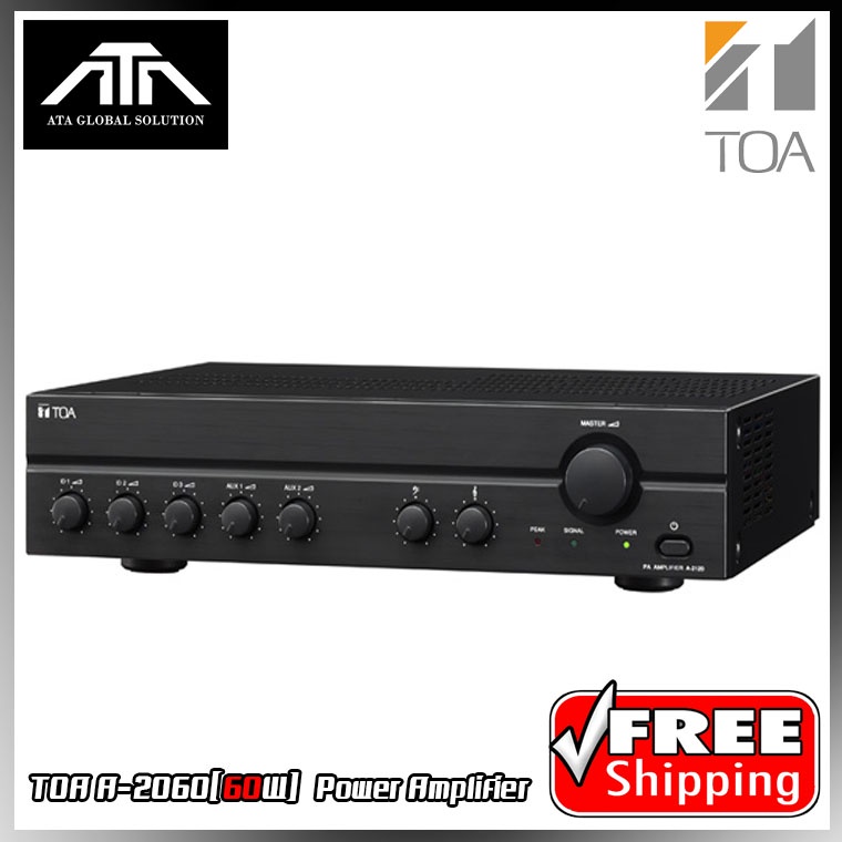 TOA A-2060(60W) Mixer Power Amplifier เครื่องขยายเสียง เครื่องเสียง จาก toa 30 วัตต์ | Shopee ...