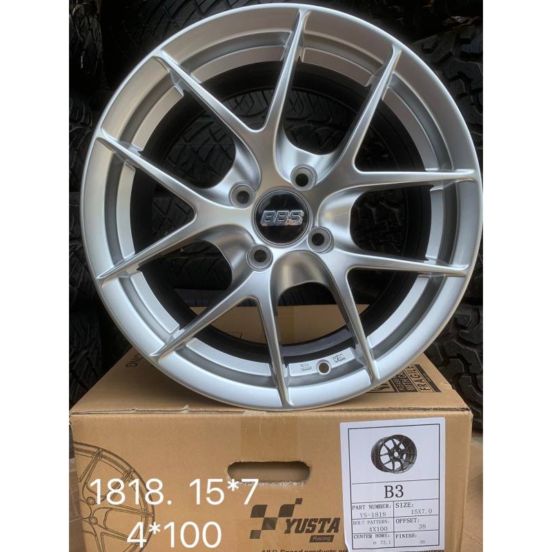 ล้อแม็กใหม่ - BBS งาน YUSTA ขอบ 15 x 7 x 4รู100 - สี เงิน | Shopee Thailand
