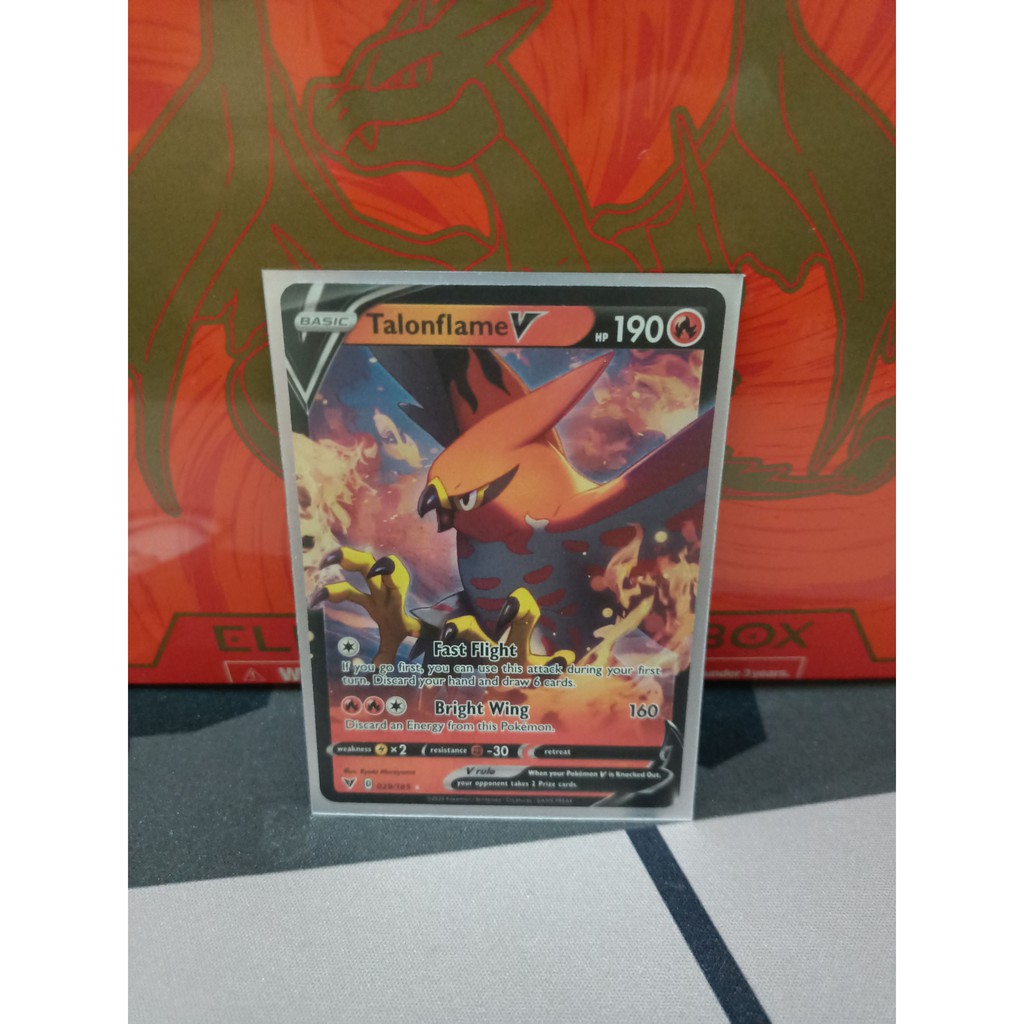 Pokemon Card "Talonflame V 029/185" ENG Vivid Voltage | Shopee Thailand