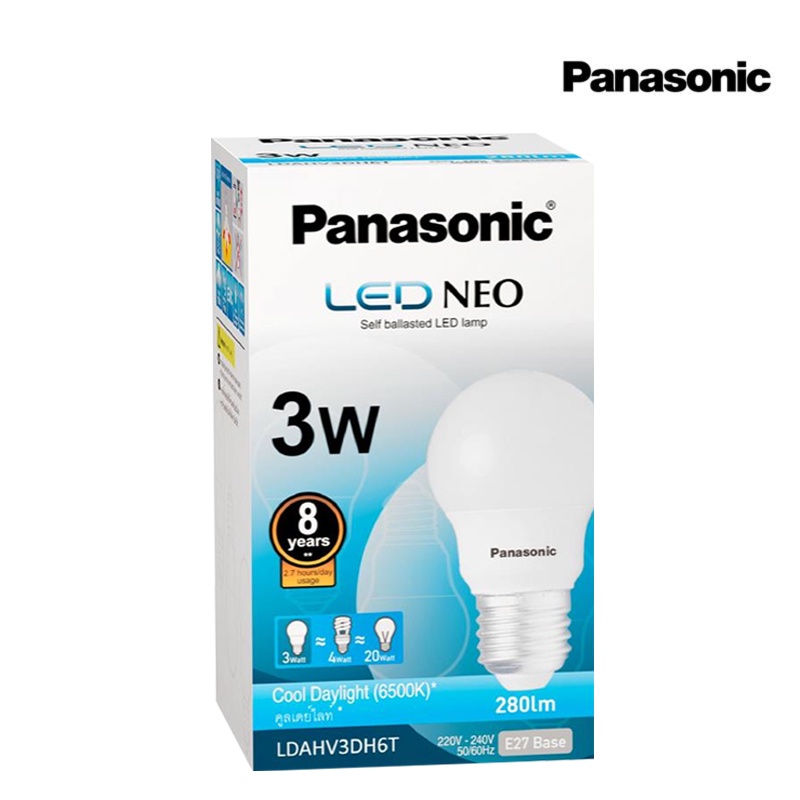 Panasonic LED NEO Bulb หลอดไฟแอลอีดี รุ่น NEO ขั้ว E27 แสงขาวและแสงวอร ...