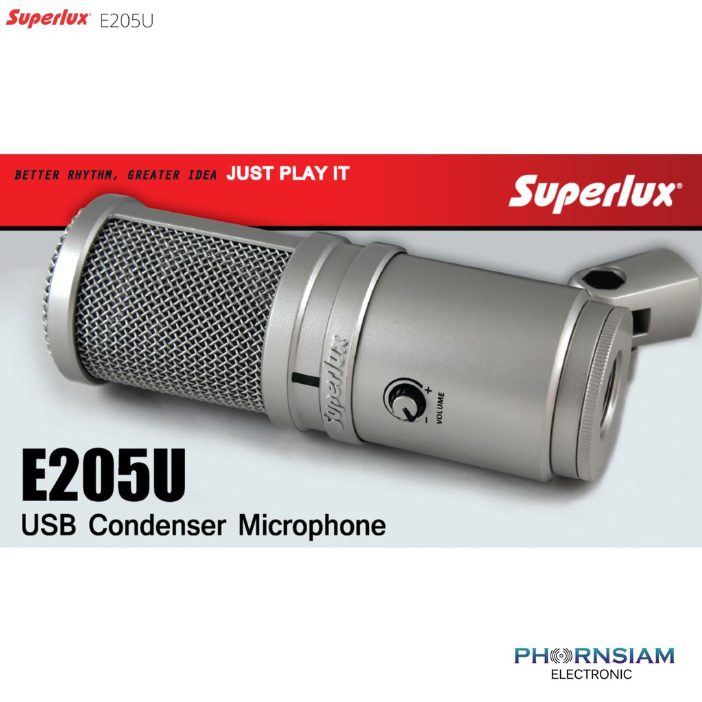 Phornsiamelectronic Superlux E205U USB large diaphragm microphone | Shopee Thailand