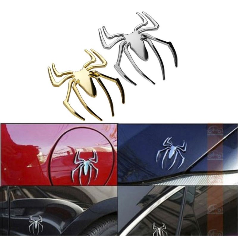 Spider-Man Car 3D Logo Emblem Sticker Plate Chrome Silver Gold Red ...