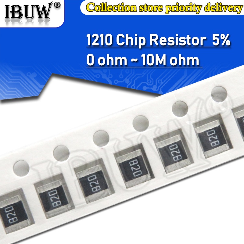 ชิปต้านทาน SMD 1210 5% 1/2W 100R-10K 100R 110R 200R 220R 360R 470R 910R ...
