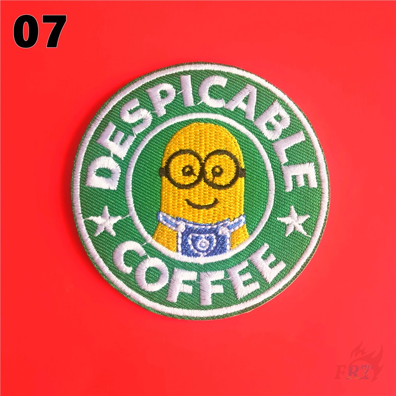 ☸ Starbucks Coffee Style Self-adhesive Sticker Patch ☸ 1Pc Fashin Brand Minions Star Wars Iron ...