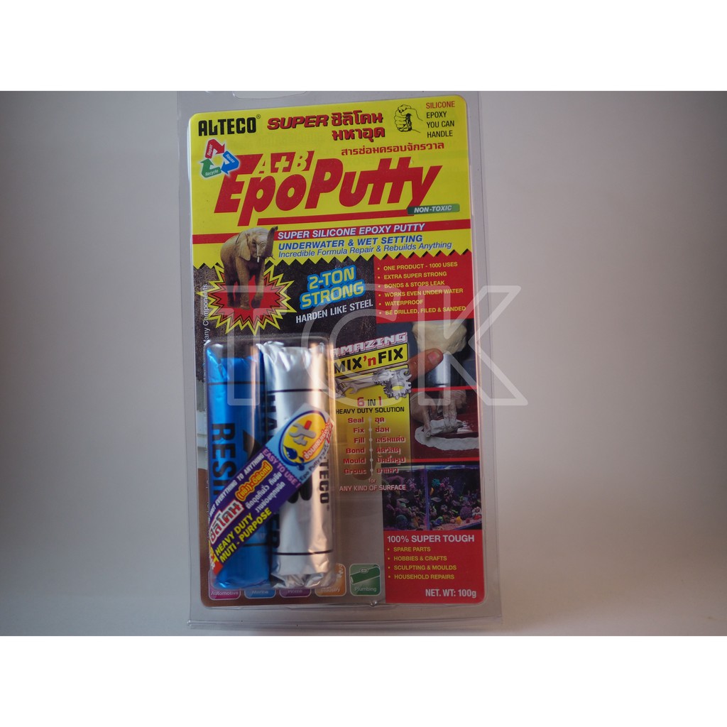 ALTECO Epoxy Putty A-B อีพ๊อกซี่ ของแท้ 100% กาวมหาอุด กาวดินน้ำมัน 100g | Shopee Thailand