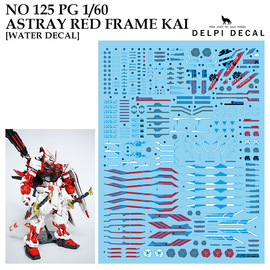 ดีคอลน้ำ [DELPI] 125 PG ASTRAY RED FRAME KAI 1/60 WATER DECAL | Shopee ...