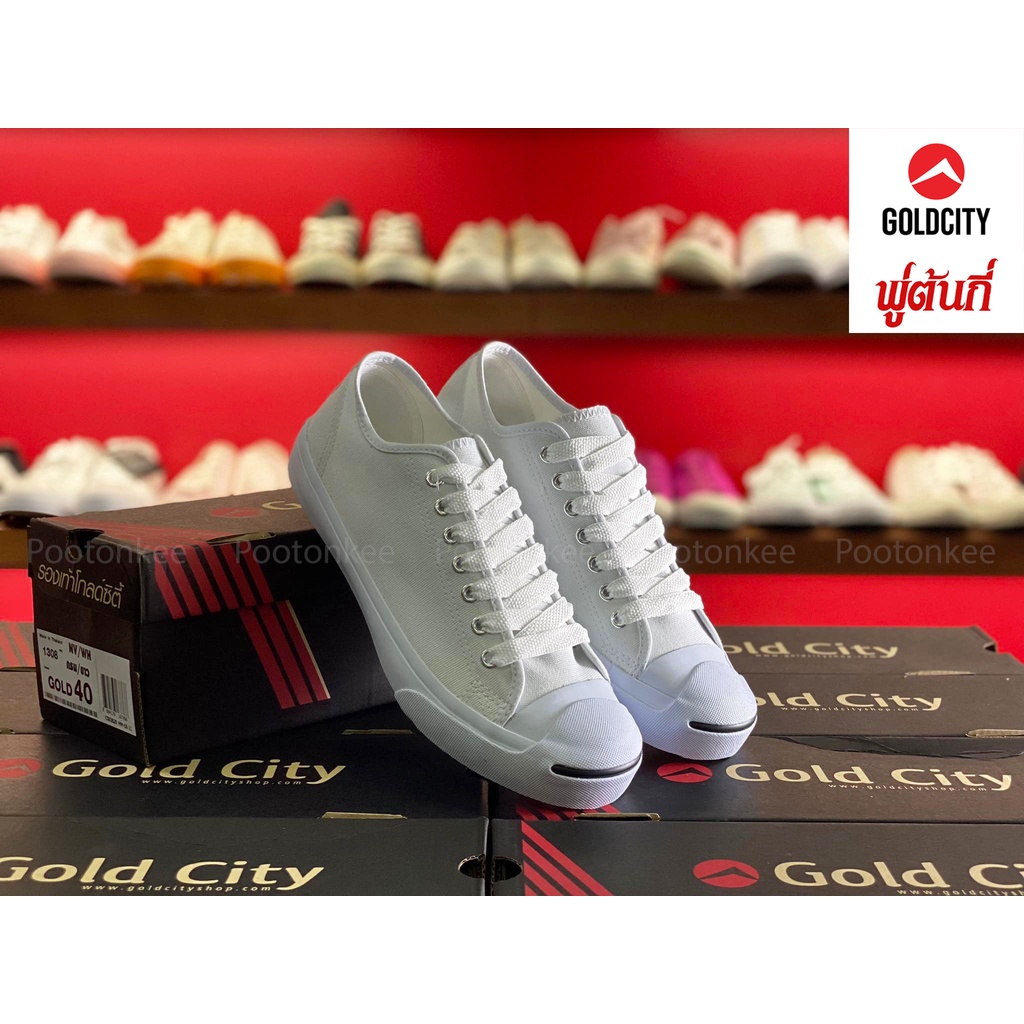 Gold City JACK GOLD รองเท้าผ้าใบ โกลซิตี้ หัวแจ็ค รุ่น 1308 สินค้าพร้อมส่ง | Shopee Thailand