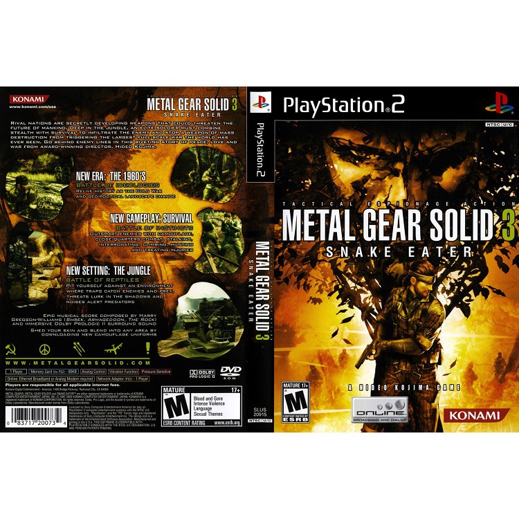 METAL GEAR SOLID 3 [PS2 US : DVD5 1 Disc] | Shopee Thailand