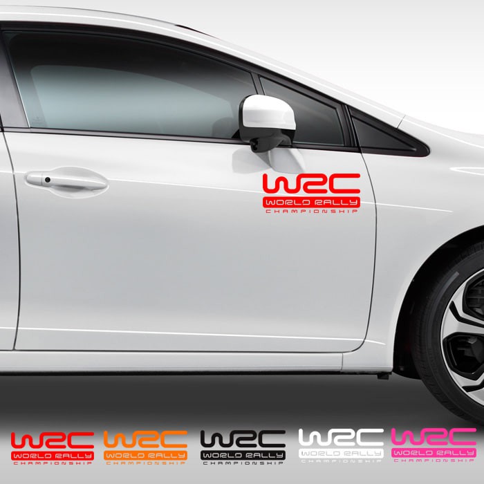 สติกเกอร์ติดตัวถังกระจกรถยนต์ WRC Cool Car Cut Sticker Rally Racing ...