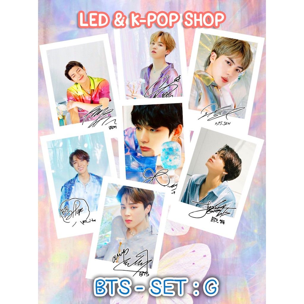 ร ปโพลารอยด บ ท เอส Bts พ มพ ลายเซ น จองก ก จ น ว เจโฮป ช ก า จ ม น