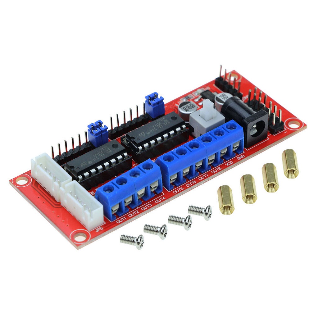 4 DC motor drive module 4WD car L293D module บอร์ดขับมอเตอร์ 4 ช่อง ...