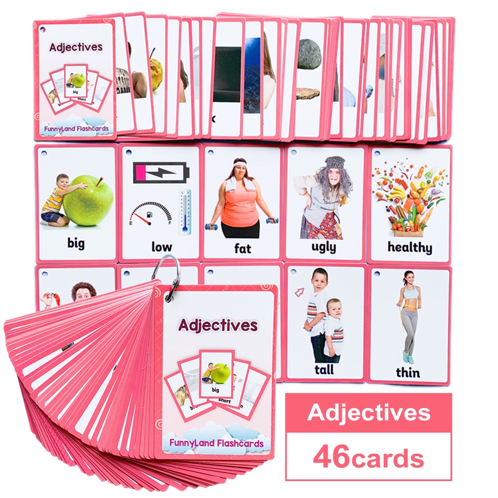 45Pcs Daily Routines Cognitive Card Learn English Word Literacy Game ...