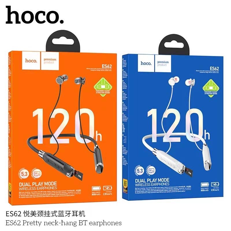 HOCO E62 หูฟังรับสัญญาณเสียงไร้สาย ตัวช้วยเชื่อมสัญญาณบลูทูธ เก็บแบตได้นาน6ชั้วโมง พร้อมหูฟัง3.5 ...