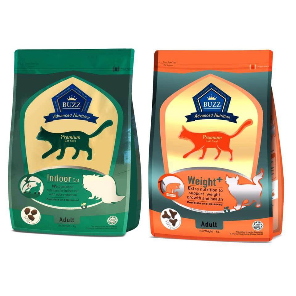 Buzz cat Premium บัซซ์ แคท พรีเมี่ยม อาหารแมวสูตรพรีเมี่ยม ขนาด 1 ...