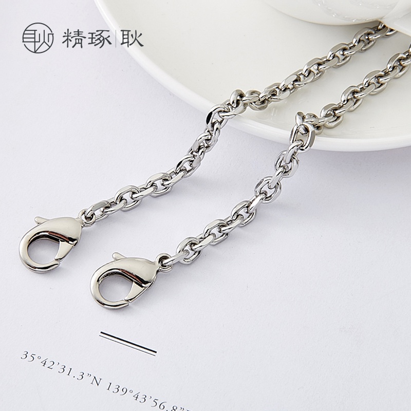 Silver Side Edge 6.5mm Small Bag Fine Metal Chain Female Bag Crossbody ...