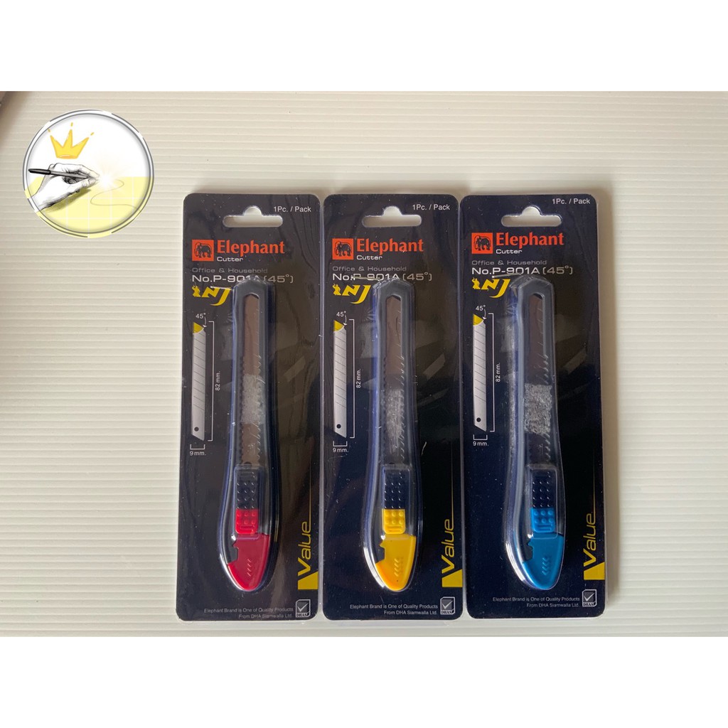 Elephant คัตเตอร์ มีดคัตเตอร์ รุ่น P-901A 9 มม. | Shopee Thailand