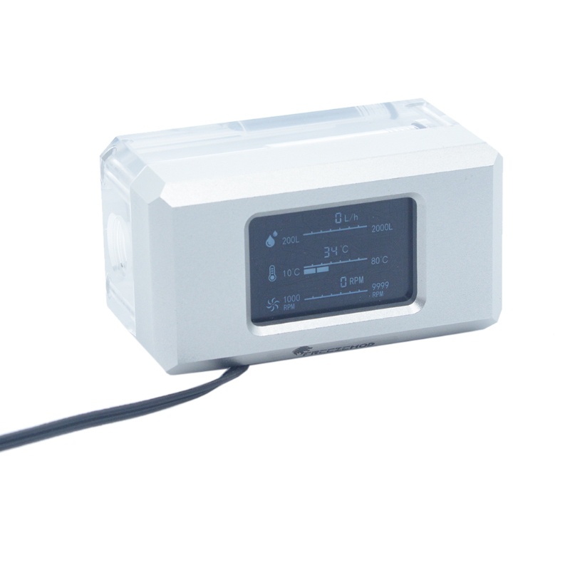 Love คอมพิวเตอร ์ Water Cooling Flow Meter Flow Indicator LED Flow Rate ...