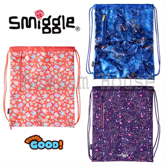 Smiggle drawstring bag ลายล่าสุด | Shopee Thailand