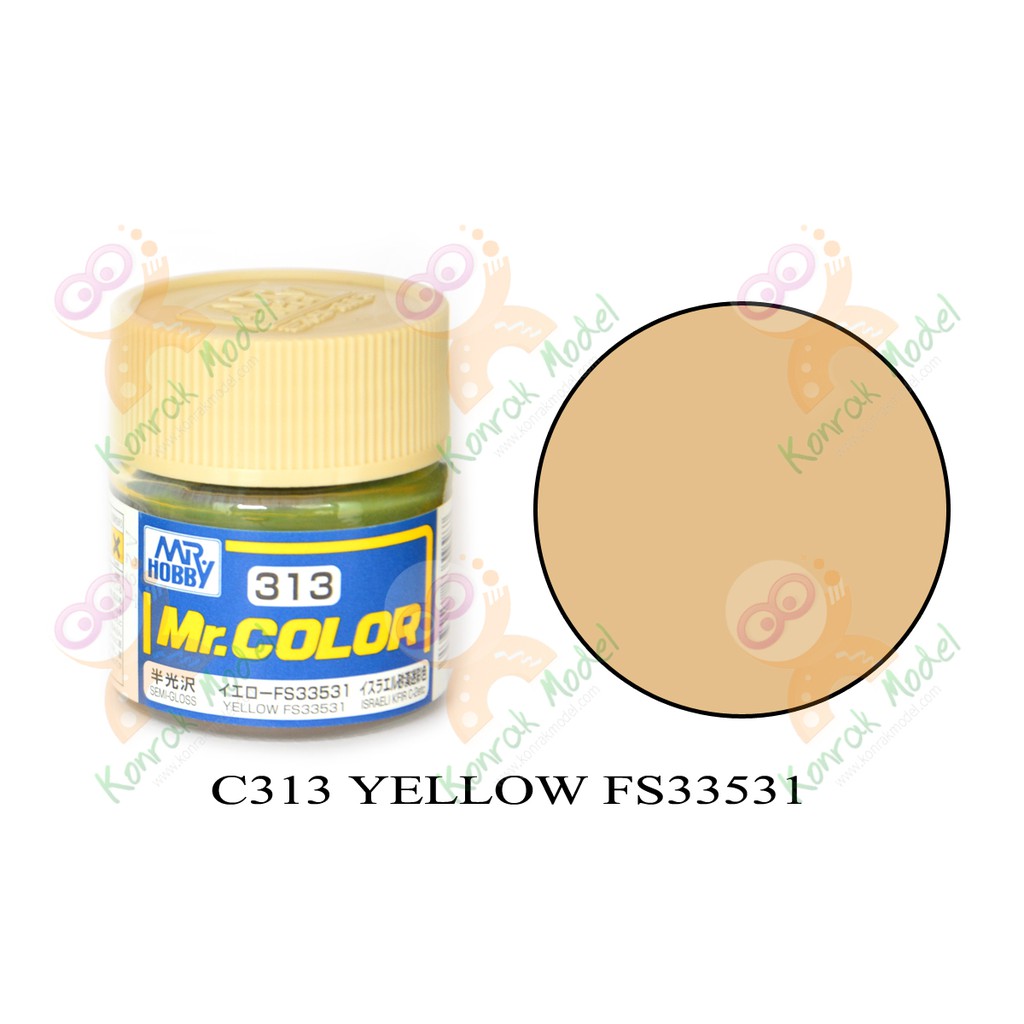 สีสูตรทินเนอร์ Mr.hobby Mr.color C313 Yellow FS-33531 Semi-Gloss 10ml ...