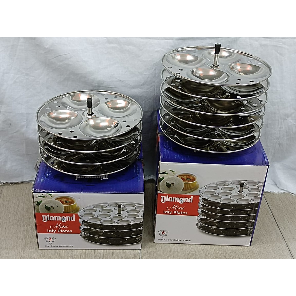 Diamond Stainless Steel Regular Idli Stand 4 Racks/6 Racks | Shopee ...