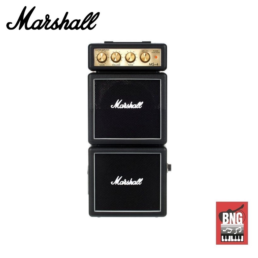 MARSHALL MINI STACK AMPLIFIER รุ่น MS-4 สีดำ 2 ชั้นสุดเท่ห์ + พร้อมอะแด ...