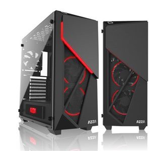 CASE AZZA Mid Tower Gaming Computer Case Inferno 310 - Black | Shopee ...