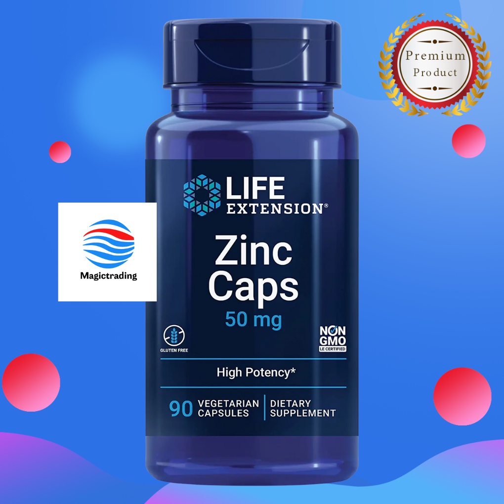 Life Extension Zinc Caps 50 mg / 90 Vegetarian capsules | Shopee Thailand