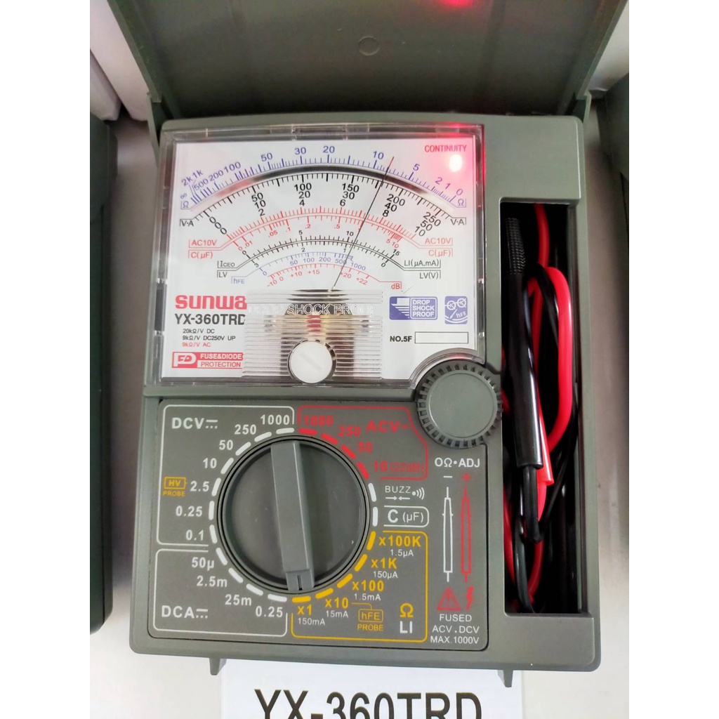 SUNWA YX-360TRD มัลติมิเตอร์เข็ม แบบอนาล็อก เข็มนิ่งไม่แกว่ง มีไฟLED ...