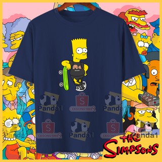 เสื้อยืด cotton The Simpsons Shirt Bart Simpson TShirt Lisa Simpson ...