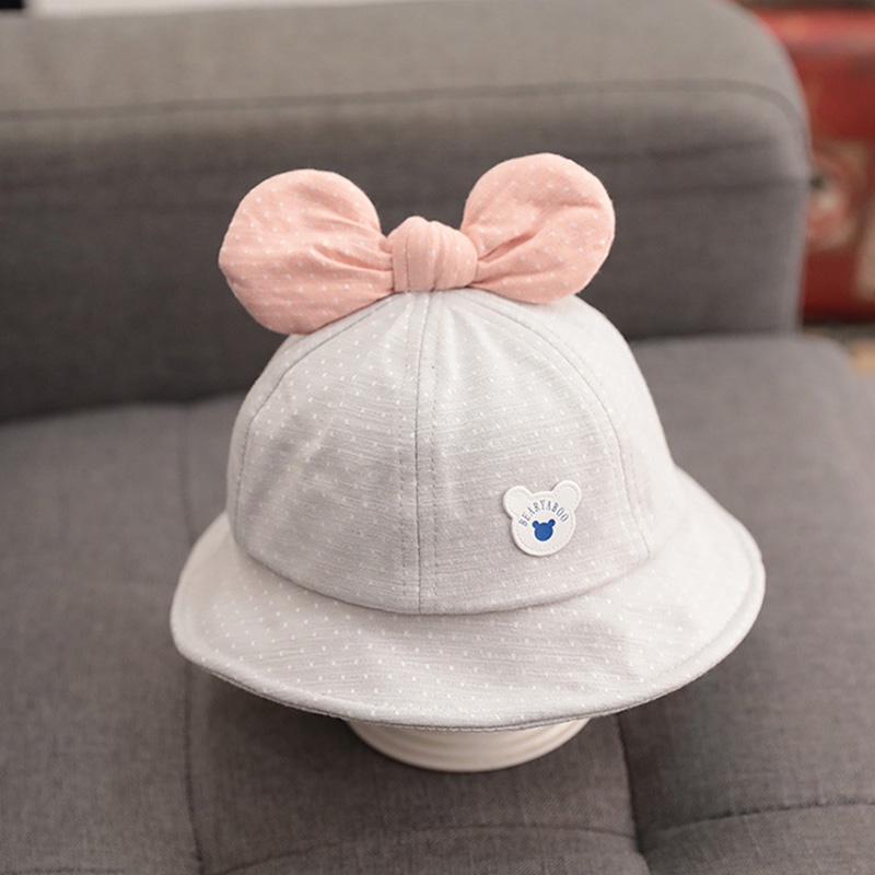 Cute Dot Bows Children Bucket Hat Cotton Sun Caps For Baby Girl ...