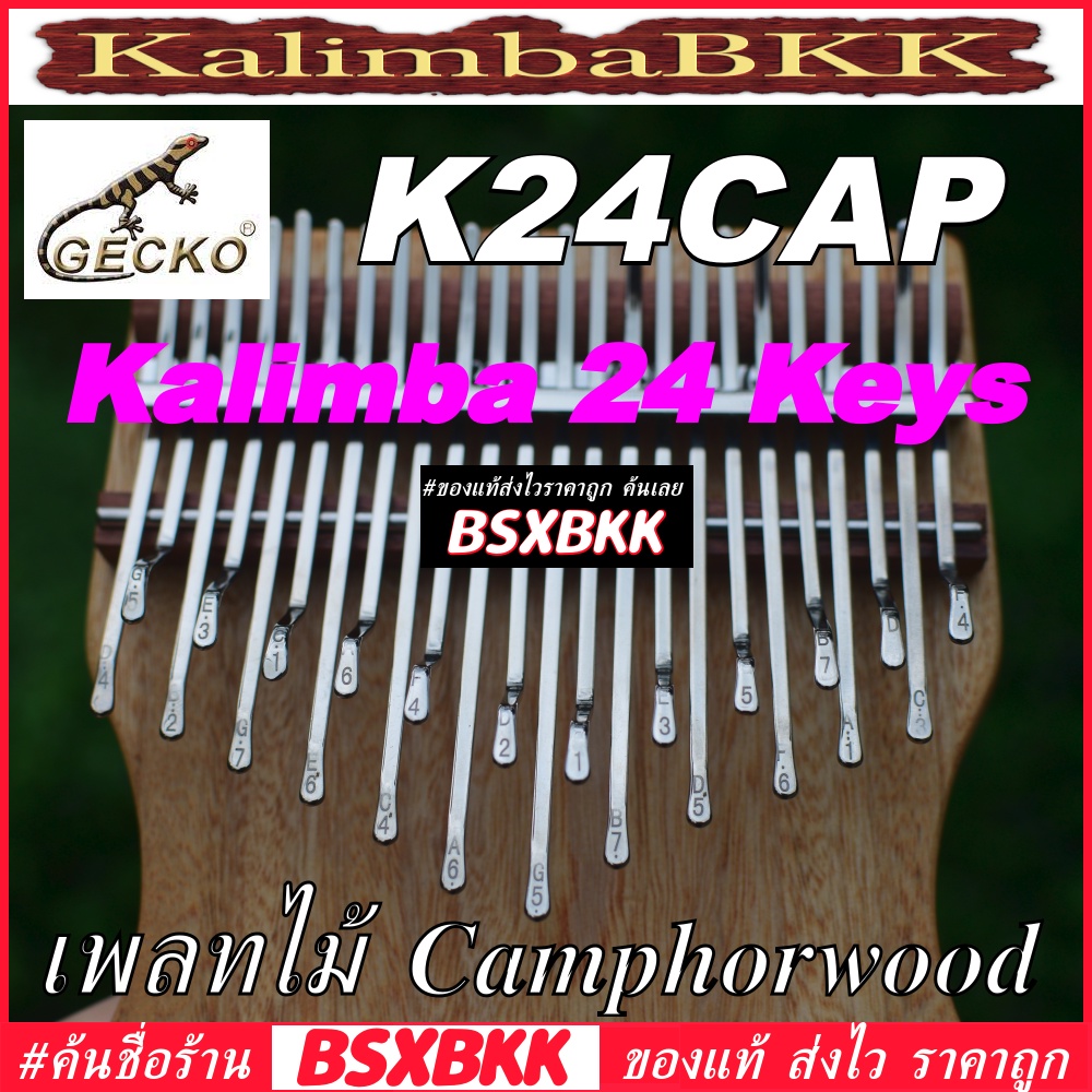 GECKO K24CAP Kalimba 24 Key Camphorwood ของแท้ พร้อมส่ง คาลิมบา 24 keys ...