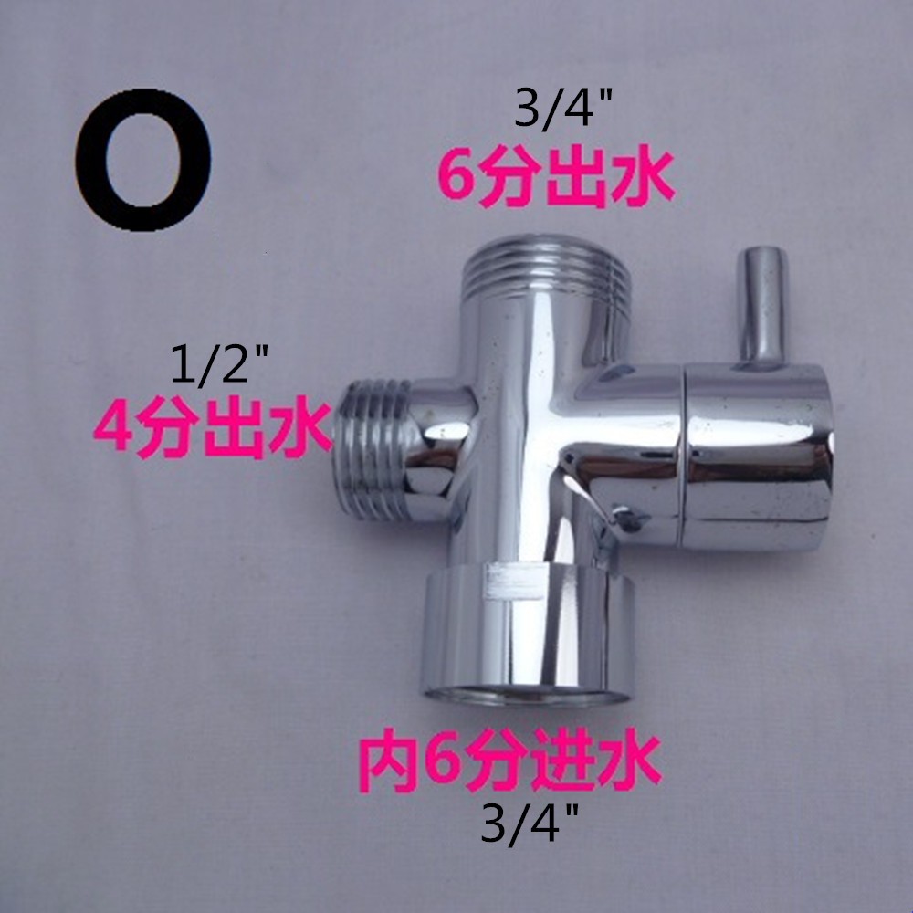 1/2 "3/4" เครื่องดําน้ําน้ําสามทางอะแดปเตอร์รูปตัว ที ฝักบัวไดเวอร์เตอร์เชื่อมต่อแยกก๊อกน้ํา ...