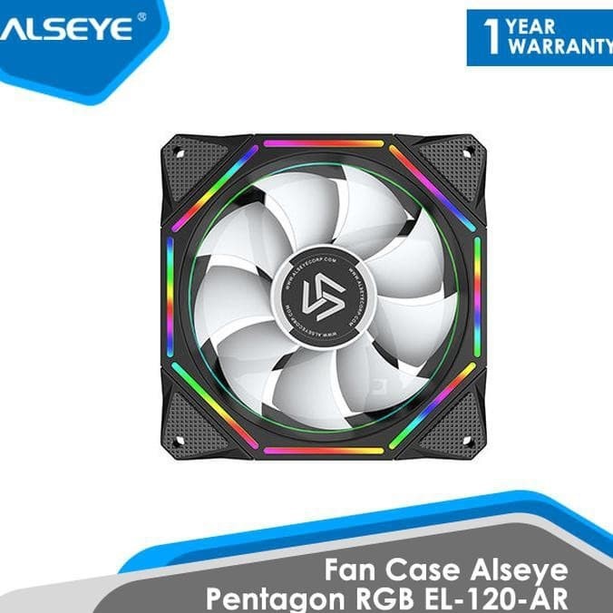 พัดลมปลอก Alseye EL-120 Pentagon RGB LED 12cm | Shopee Thailand