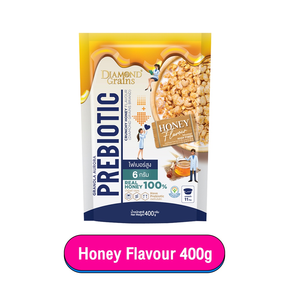 Diamond Gralins Prex Crunchy กราโนล่า พรีกซ์ครันชี่ ขนาด 400 กรัม รส ...