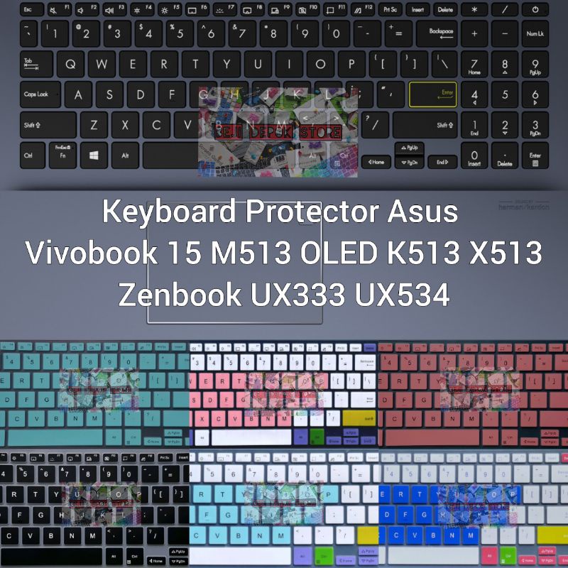 ตัวป้องกันแป้นพิมพ์ Asus Vivobook Ultra S15 M513 OLED M533 K513 X513 S5600 Zenbook UX533 ...