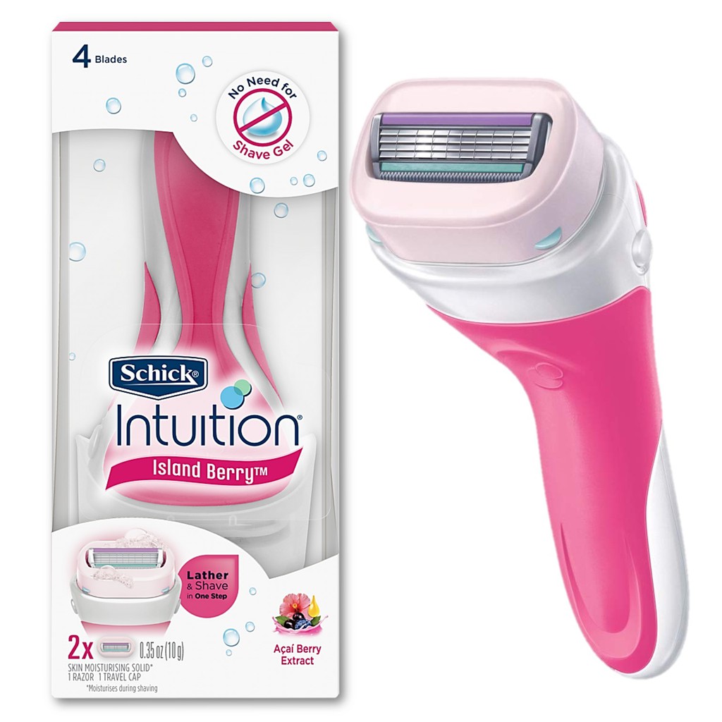 Schick Intuition Island Berry Womens Razor Blade Refills with Acai ...