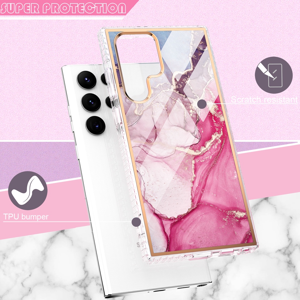 ชุบ หลิวลี่ หินอ่อน เคส Samsung Galaxy S23 Ultra S22 Ultra S22 S21 S23 Plus + S21 Ultra S21FE ...