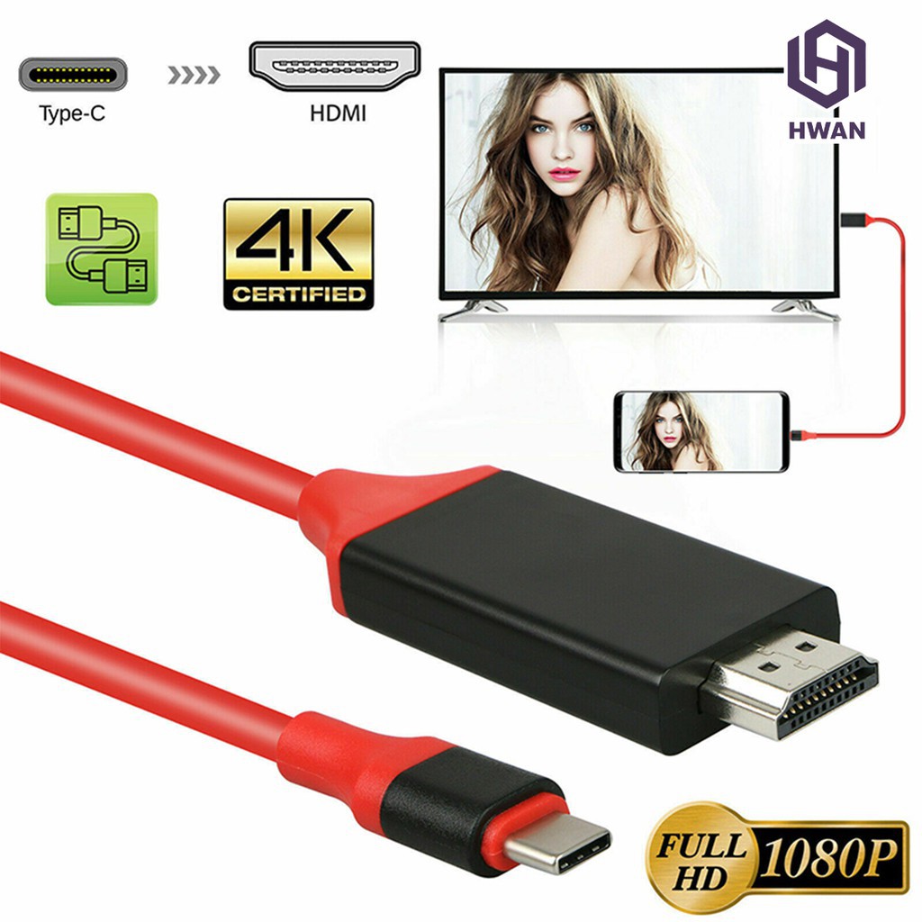 Type C to HDMI cable USB C to HDMI Video Adapter For Macbook Huawei P20 ...