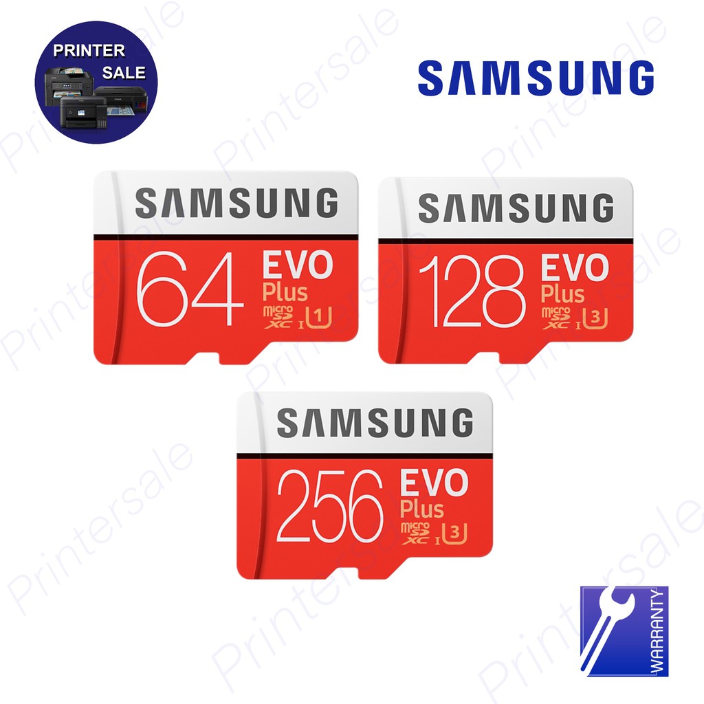 Samsung MicroSD EVO Plus 64GB/128GB/256GB U1 U3Micro SDการ์ด | Shopee ...