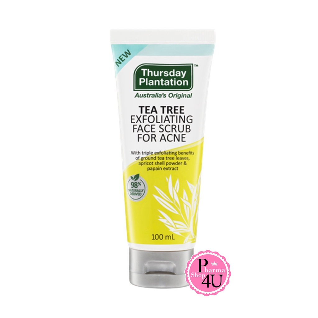 แท้นะจ๊ะ Thursday Plantation tea tree exfoliating face scrub for acne ...