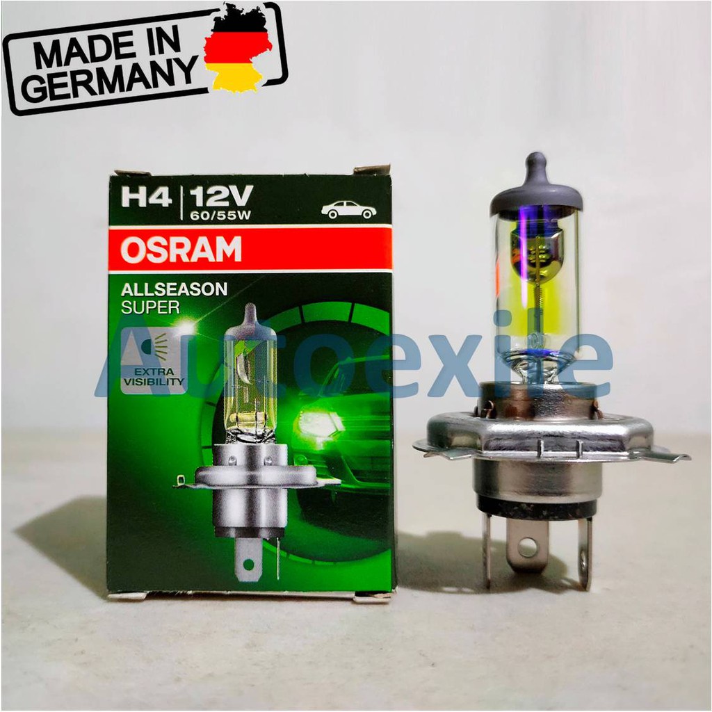 Osram All Season Super H4 12V 60/55W ALS สีเหลือง Rainbow Made in ...