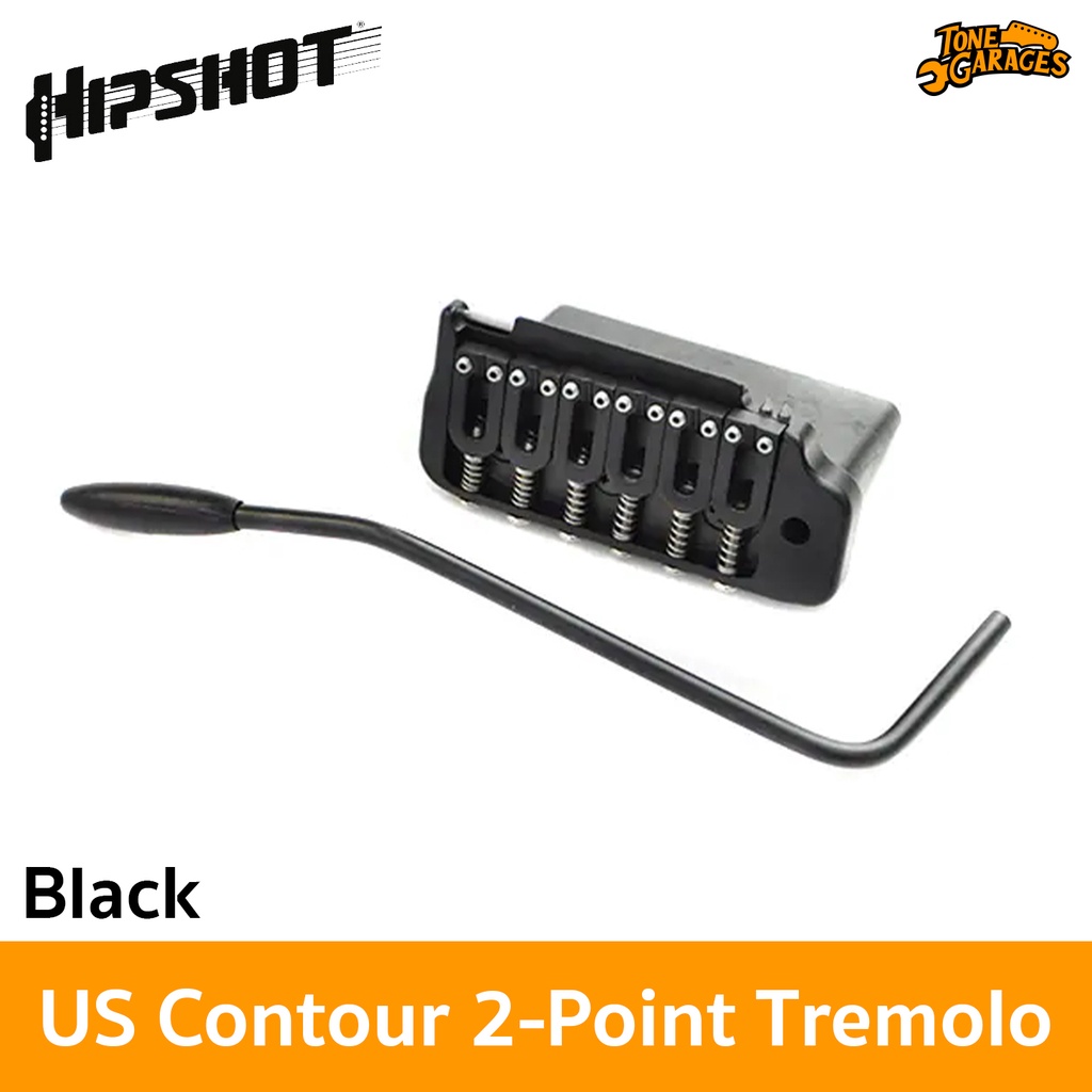 Hipshot US Contour 2-Point Tremolo Bridge Black ชุดคันโยก 2 เสา สีดำ ...