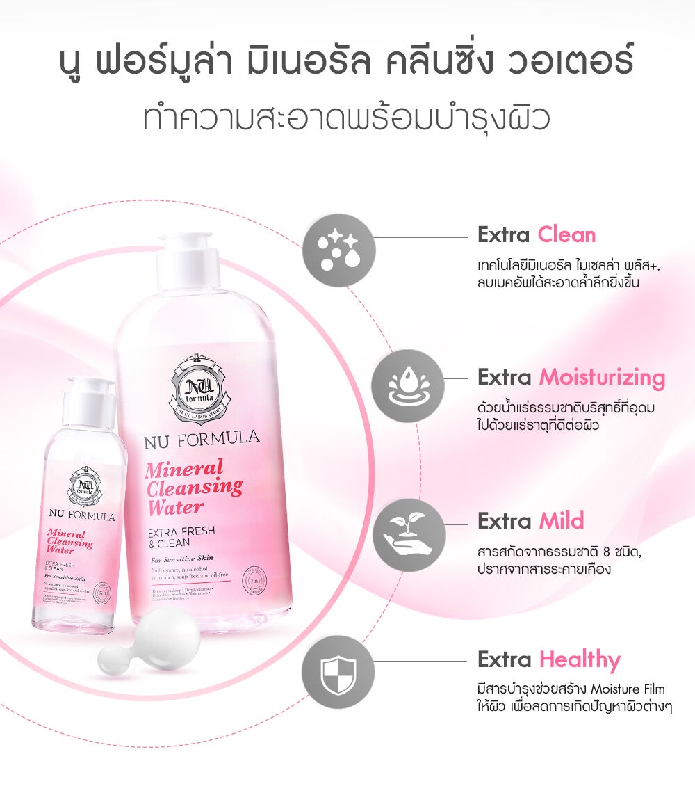 Nu Formula Set 2 Items Mineral Cleansing Water For Sensitive Skin 510ml ...