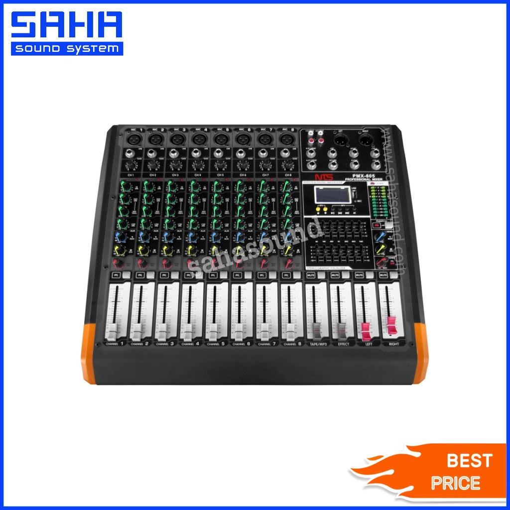 NTS PMX-805 POWER MIXER เพาเวอร์มิกเซอร์ 8 แชนแนล (8 DSP + USB) - sahasound - สหซาวด์ | Shopee ...