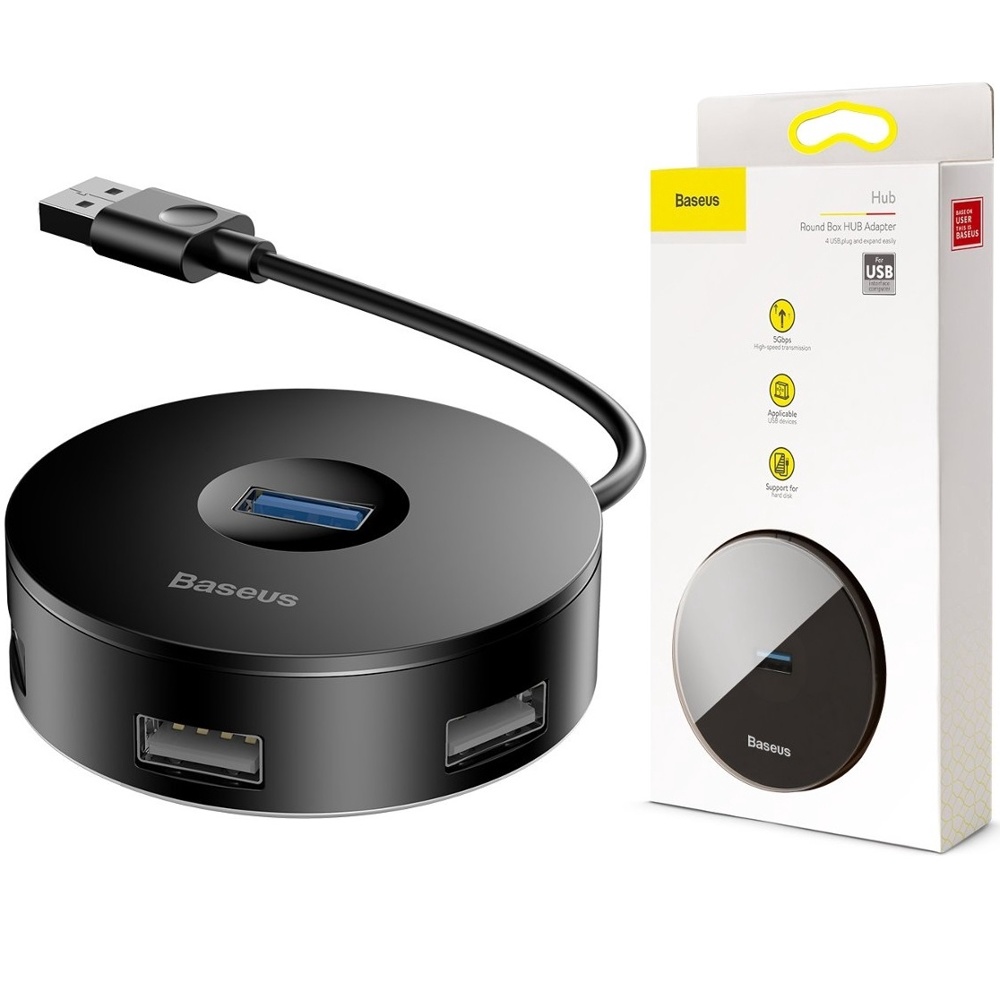 Baseus 4 in 1 อะแดปเตอร์ Smart Converter Round Box Hub Adapter Type-C ...
